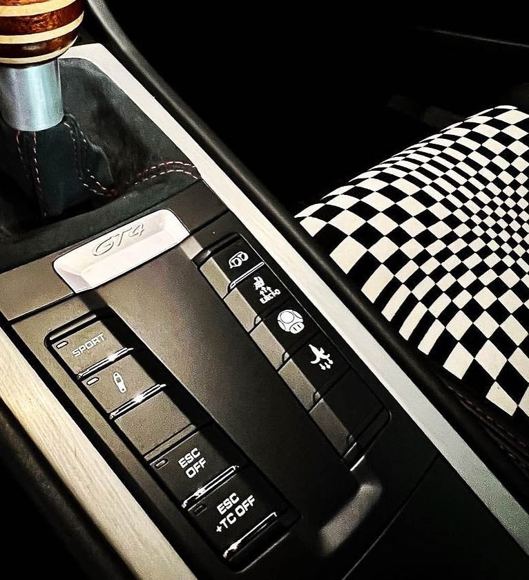 Mushroom button decal for Porsche – Everything Vinyl Decal