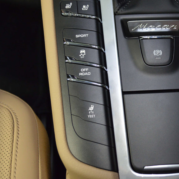 YEET button decal Compatible with Porsche Buttons – Everything Vinyl Decal